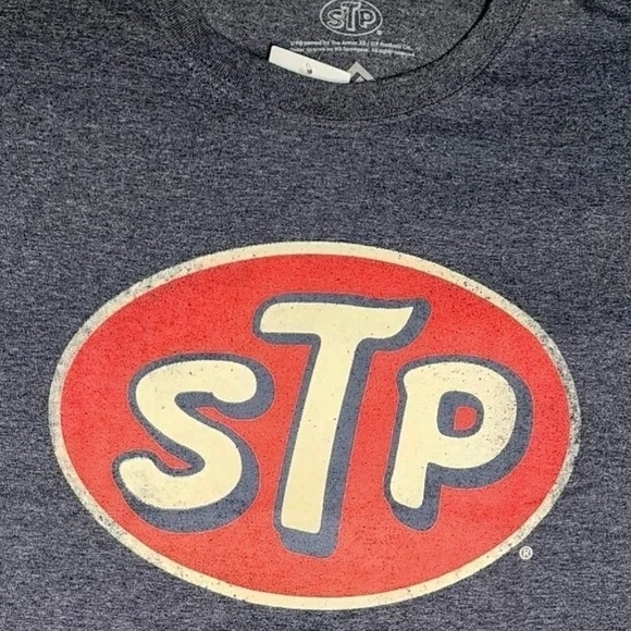 STP | Shirts | Stp Oil Logo Mens Blue Gray Size Large Tshirt Stone ...